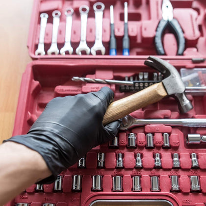 5 Mil Black Nitrile Gloves - Powder Free, Exam Grade, 100 – GloveSaver.com