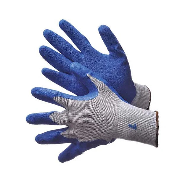 MG-GLOVES Grey String Knit with Blue Latex Coated 50-3242 – GloveSaver.com
