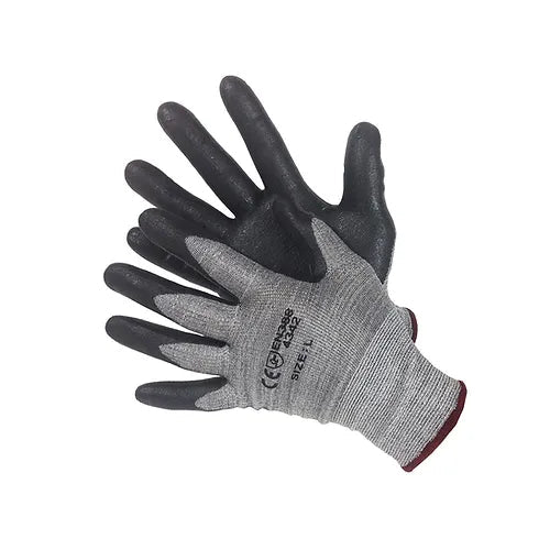 MG-GLOVES Cut Resistant Lycra Shell with Black Nitrile Rubber Palm ...